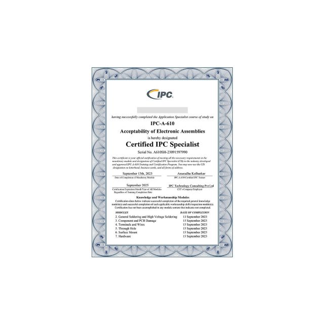 IPC CERTIFICATE – Ashe Controls Private Limited
